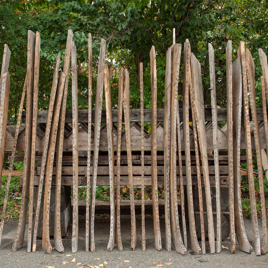 Reclaimed Chestnut and Oak Arched Rafters - Longleaf Lumber