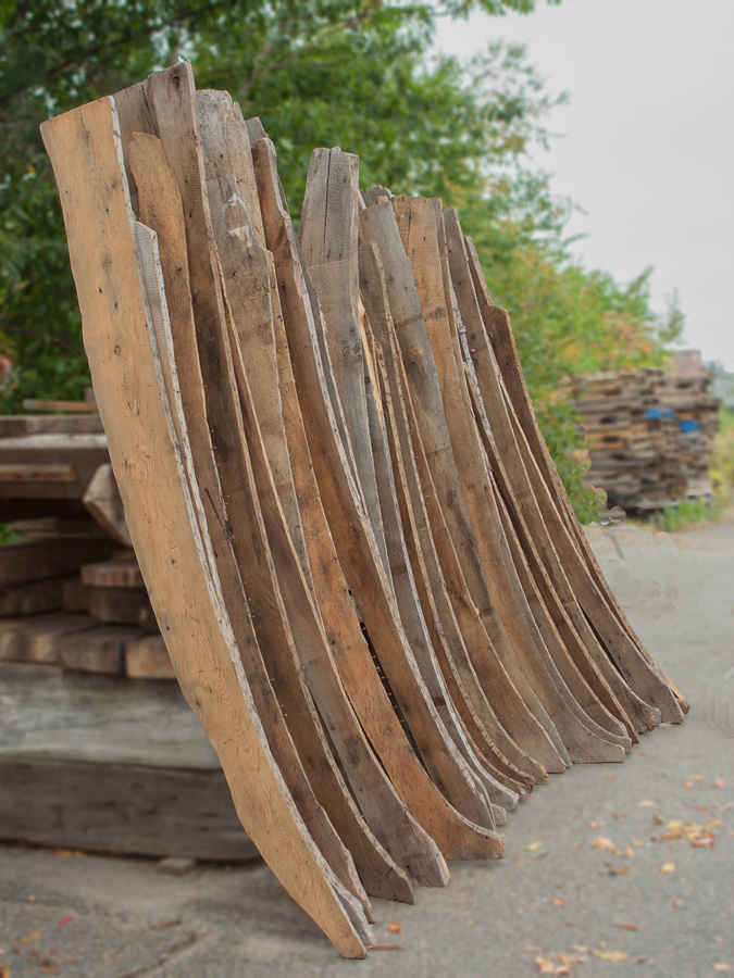 Reclaimed Chestnut and Oak Arched Rafters - Longleaf Lumber
