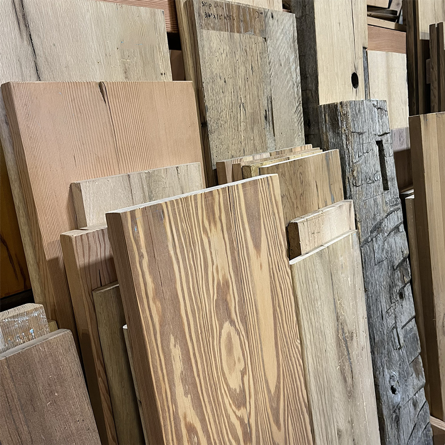 Unfinished Reclaimed Wood Tops - Longleaf Lumber
