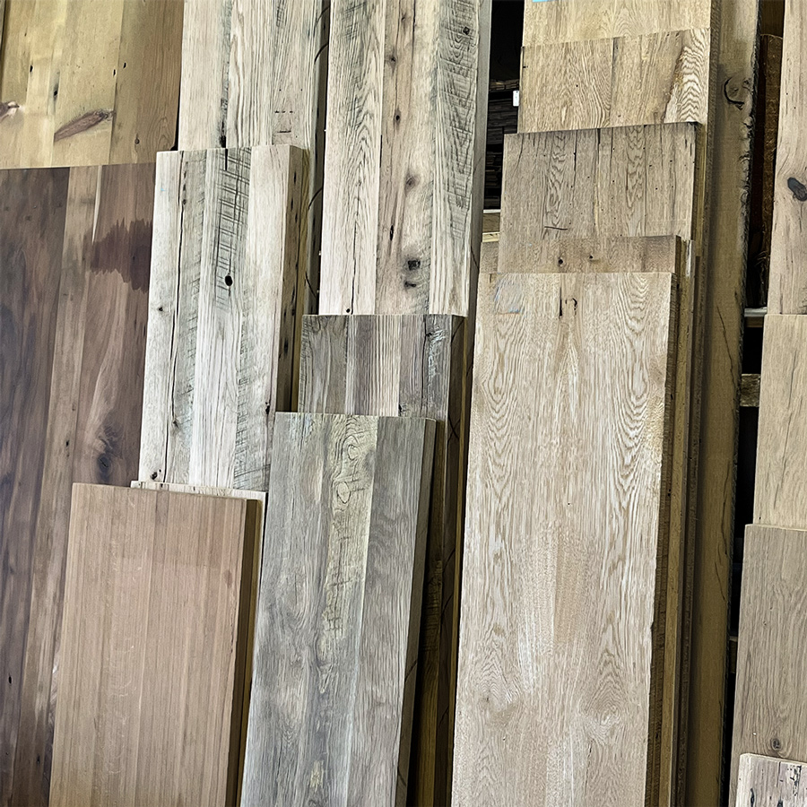 Unfinished Reclaimed Wood Tops - Longleaf Lumber